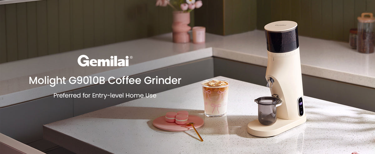 Gemilai Molight G9010B Coffee Grinder with 38mm Stainless Steel Conical ...